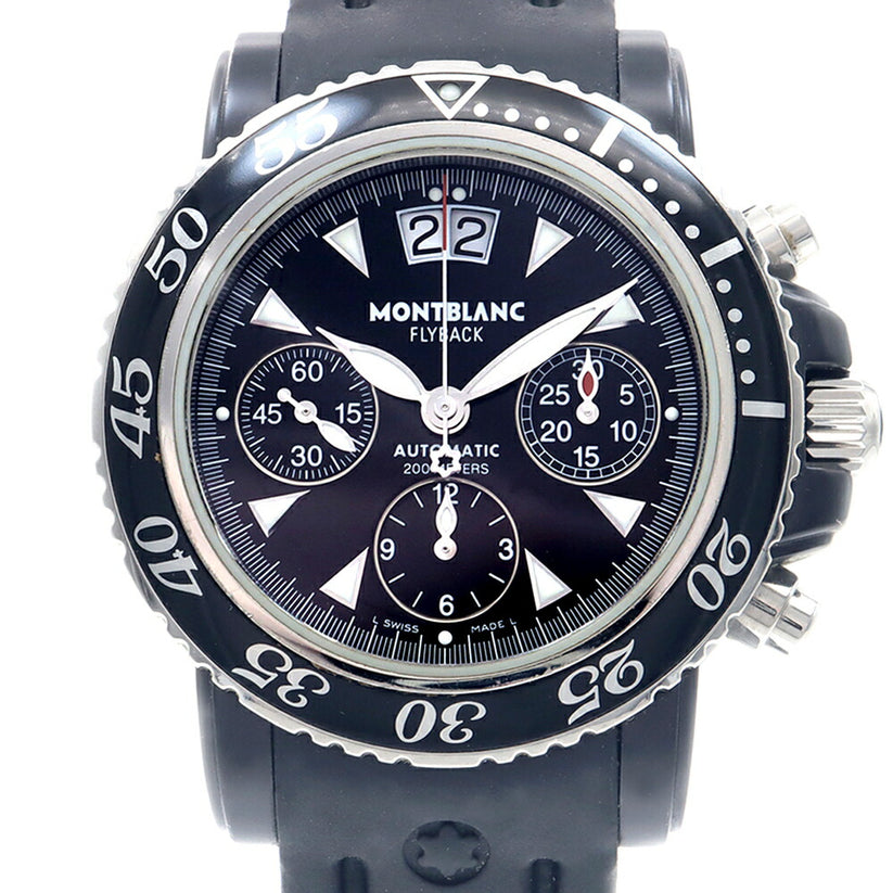 MONTBLANC モンブラン マイスターシュティック スポーツ クロノグラフ 7044 200m防水 ビッグデイト 黒 ブラック SS ス – IMPERIAL